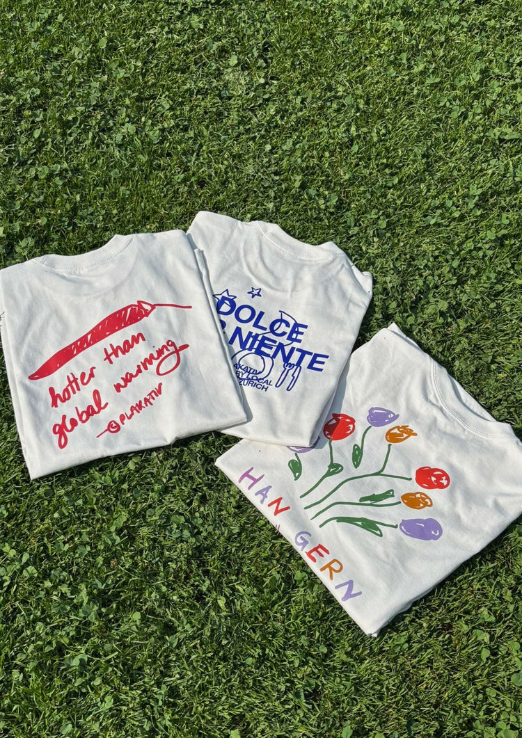 «Overthinking is my Cardio» Backprint Heavy weight tee White